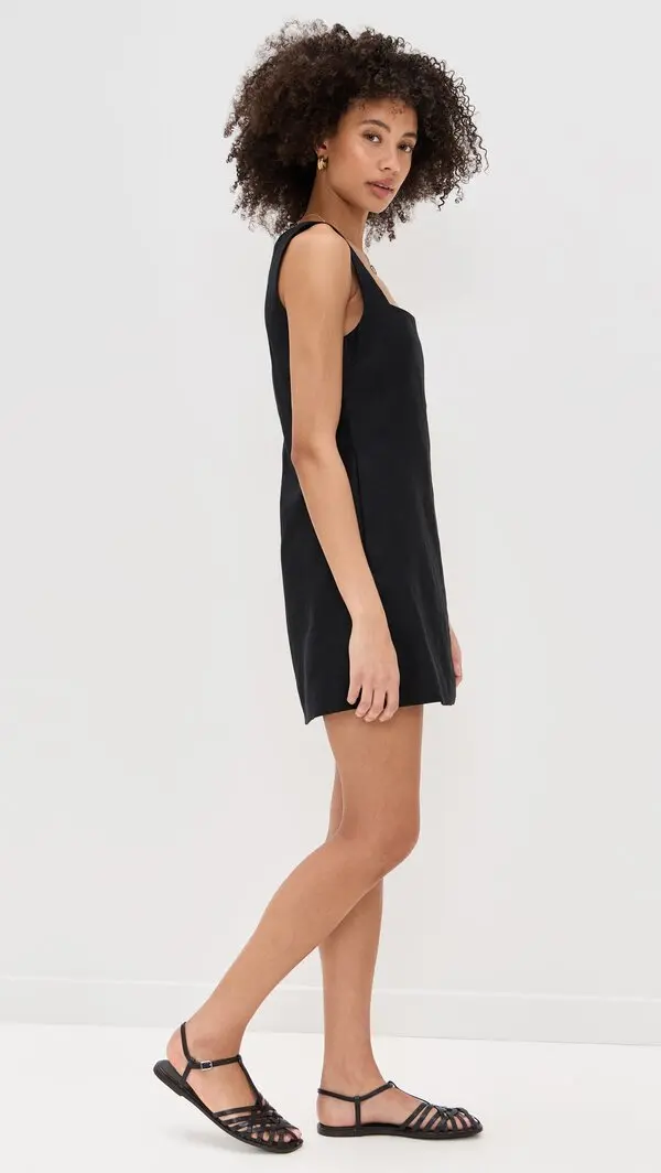 posse black mini dress Posse Neve Linen Mini Dress main image 1