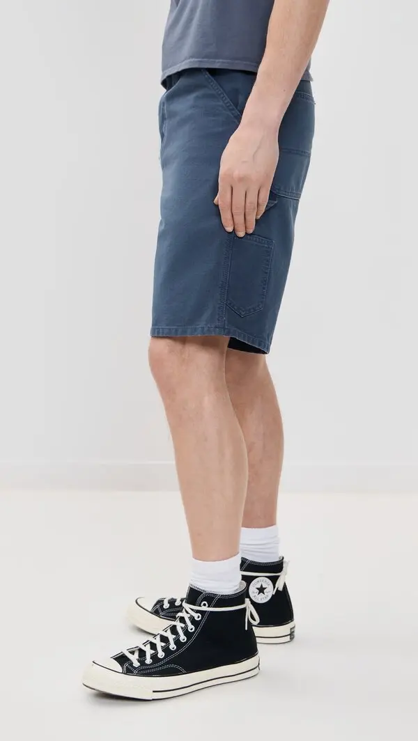 Carhartt Work In Progress Single Knee 9.5 Shorts - Dusky Blue (stone Canvas)