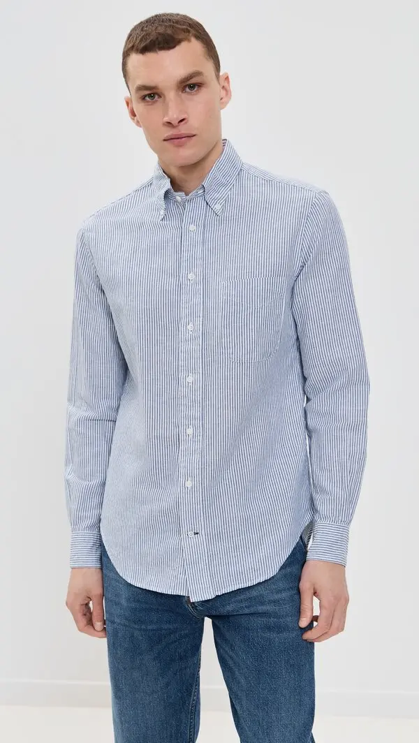 Gitman Bros Striped Linen Shirt