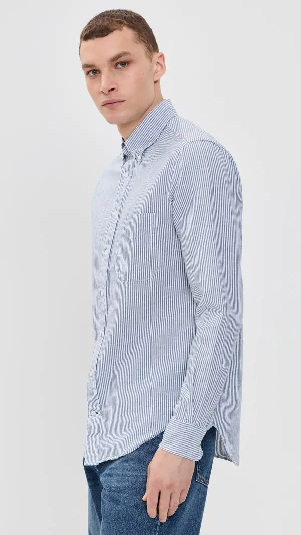 Gitman Bros Striped Linen Shirt