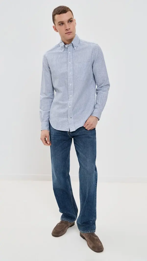 Gitman Bros Striped Linen Shirt