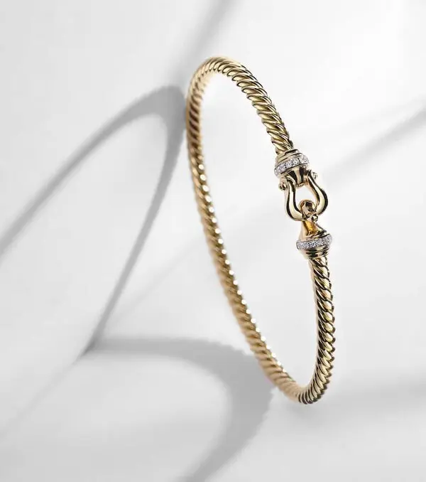 David Yurman Buckle Cablespira® Bangle With Diamonds