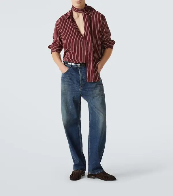 Saint Laurent Le Loafer Suede Penny Loafers - Brown