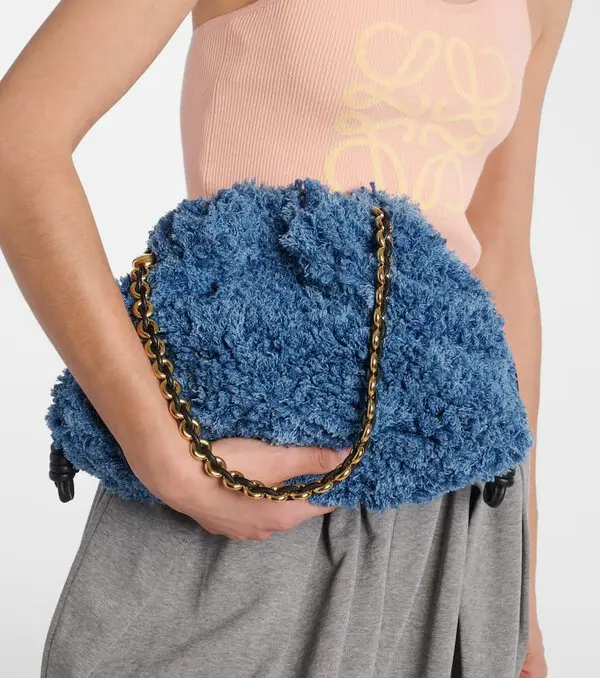 Loewe Flamenco Medium Denim Clutch