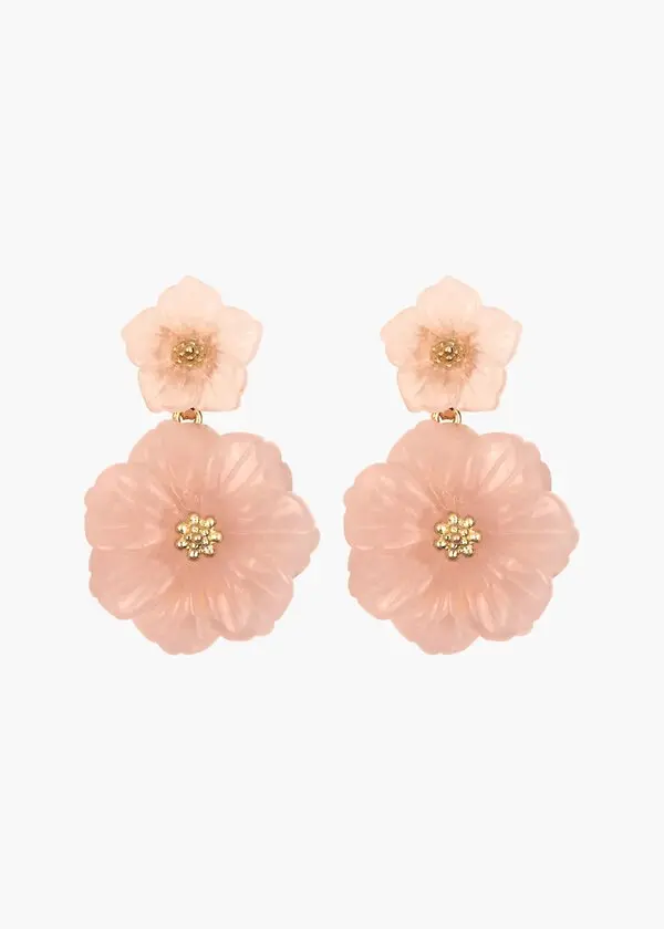 JENNIFER BEHR Corinne Earrings - Rose Quartz