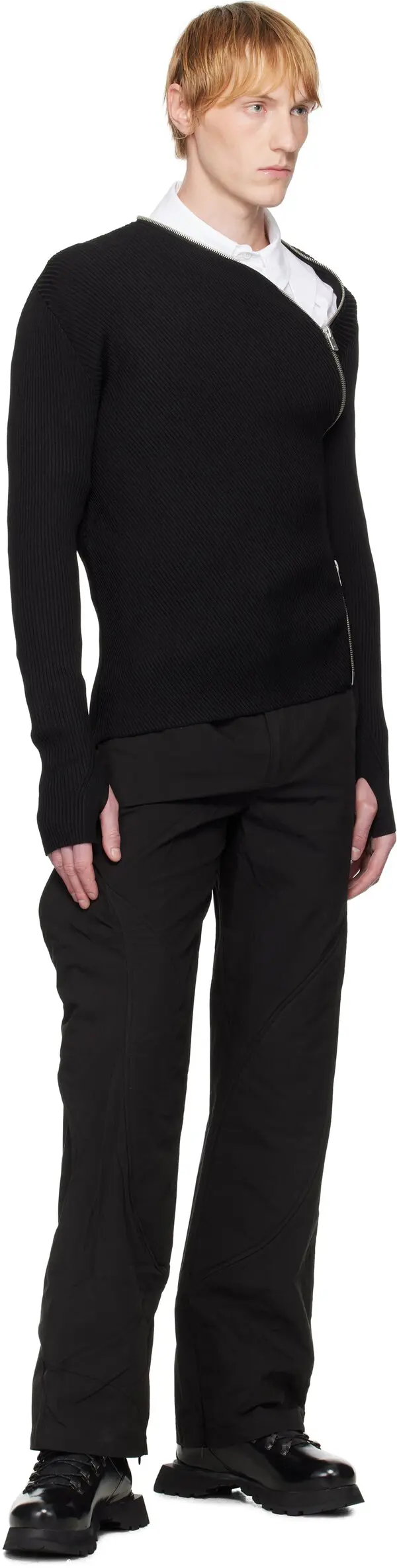 Heliot Emil Concordance Puffed Cargo Trousers - Black | Editorialist