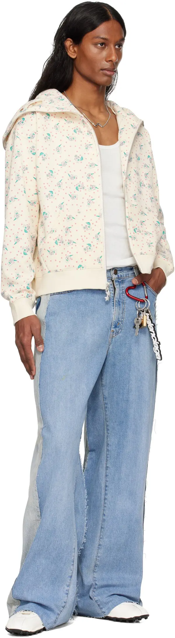 Ashley Williams Printed Cotton-Blend Hoodie - Bunny | Editorialist