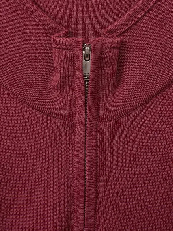 REISS Blackhall Maxwell Merino Wool Half-zip Polo Shirt