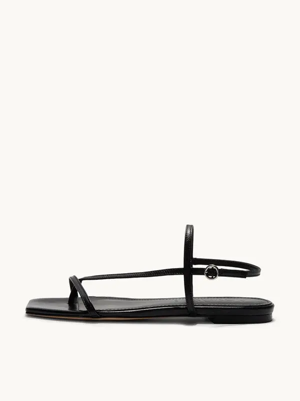 AeydĒ Ella Nappa Leather Sandals - Black