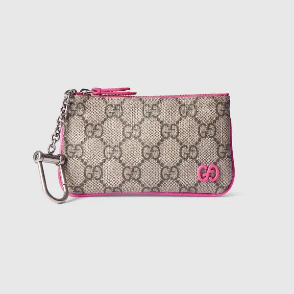 Gucci Gg Supreme Key Pouch - Beige