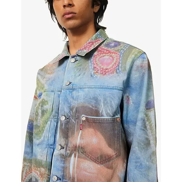 Levi'S X Denim Tears Photographic-Print Denim Trucker Jacket