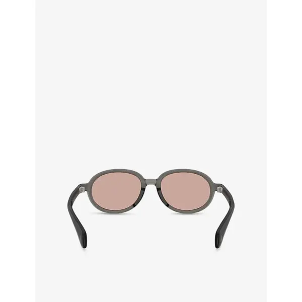 Moncler Me8006 Oval-frame Injected Sunglasses - Grey