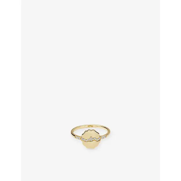 Astley Clarke Asteri 14ct And 0.074ct Lab-diamond Ring - Yellow Gold