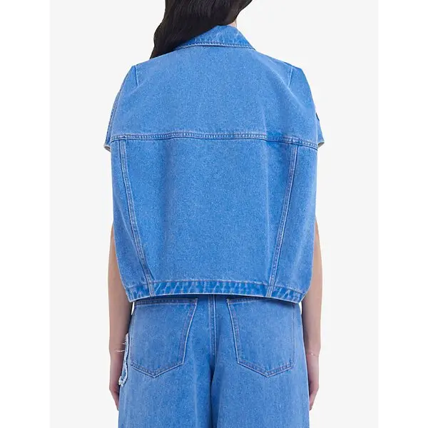 Marni Cropped Cotton Denim Shirt