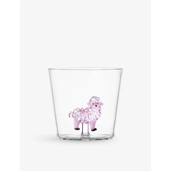 ICHENDORF MILANO Animal Farm Sheep Borosilicate-glass Tumbler 8cm - Multicolor