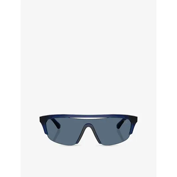 Burberry Be4460u Rectangle-frame Sunglasses - Blue