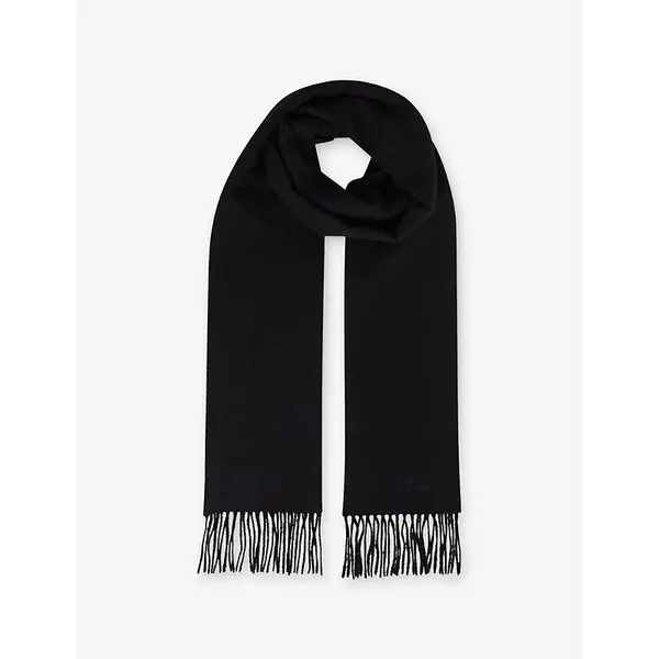 REISS Picton Wool And Cashmere Scarf - Black