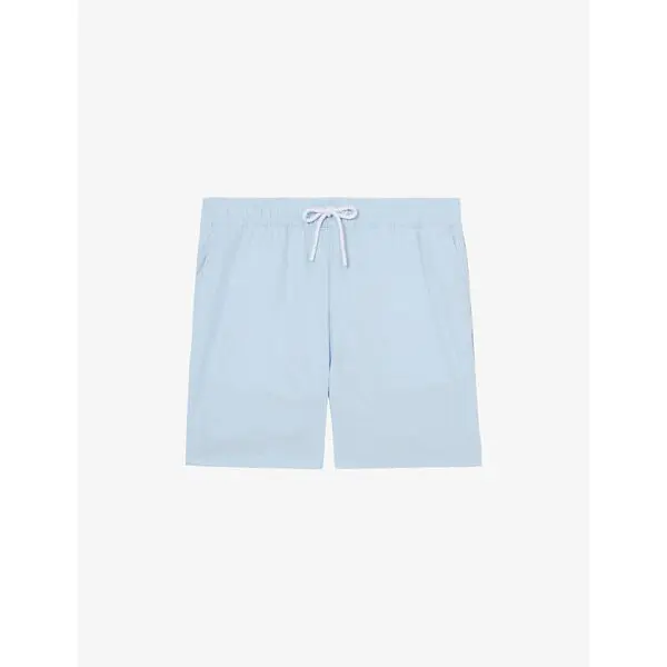REISS Cliff Drawstring Swim Shorts - Soft Blue