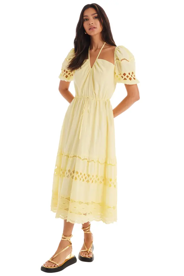 Allison New York Emilia Midi Dress - Yellow