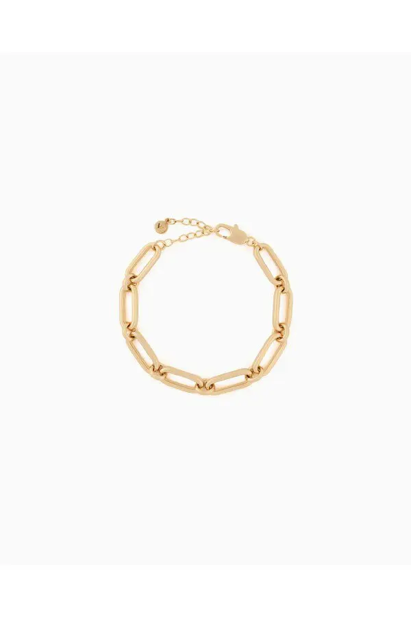 Emporio Armani Gold-tone Brass Chain Bracelet - Red