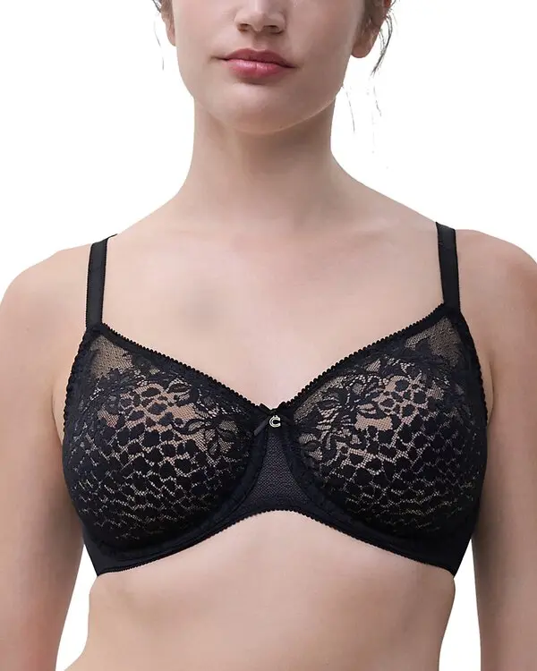 Chantelle Maris Lace Full Coverage Unlined Bra - Black