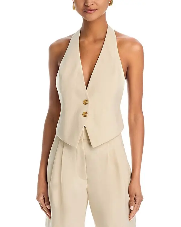 Ronny Kobo Lido Halter Vest - Ivory