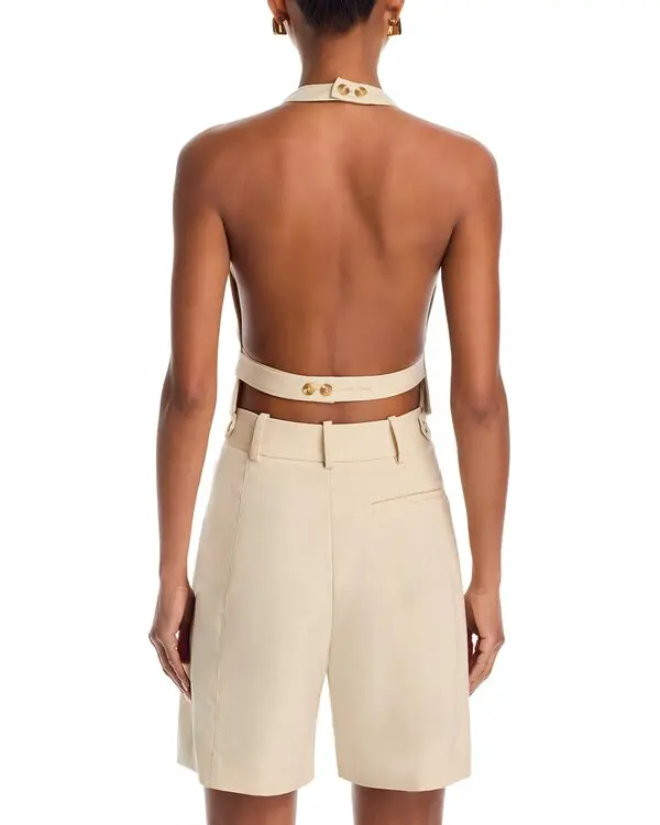 Ronny Kobo Lido Halter Vest - Ivory