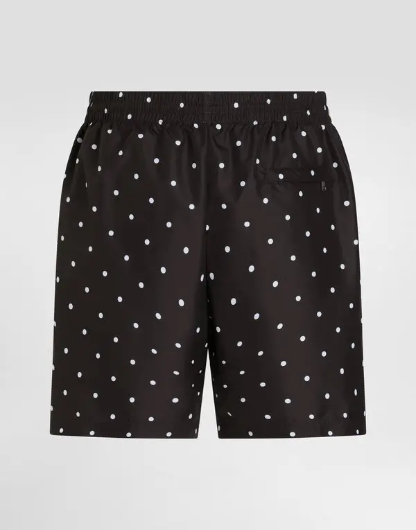 Dolce & Gabbana Mid-rise Swim Trunks With Polka-dot - Print