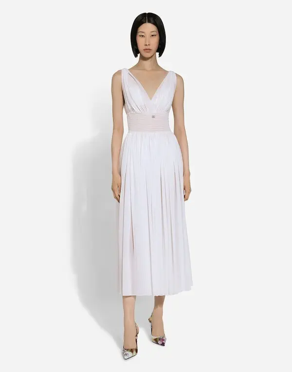 Dolce & Gabbana V-neck Midi Dress