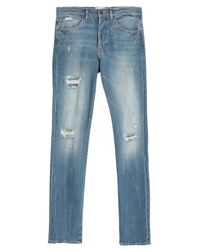 Guess Straight-leg Jeans With Leather Trims