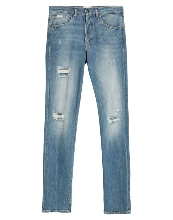 Guess Straight-leg Jeans With Leather Trims