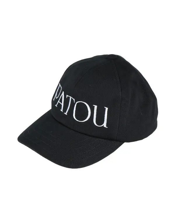 PATOU Cotton Gabardine Baseball Cap - Black