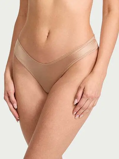 Victoria's Secret Very Sexy Smooth Strappy-back Tanga Panty - Beige