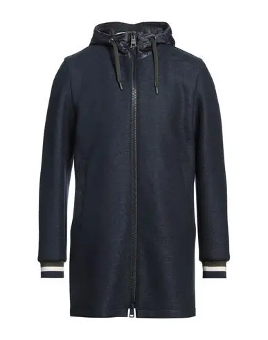 Herno Resort Coat In Virgin Wool Blend - Navy