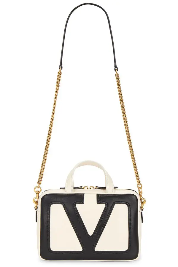 Valentino Garavani Viva Superstar Small Duffle Bag - Butter White & Nero