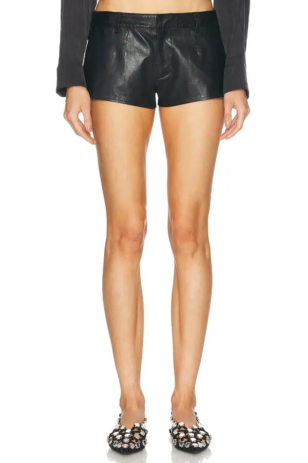 R13 Leather Micro Short