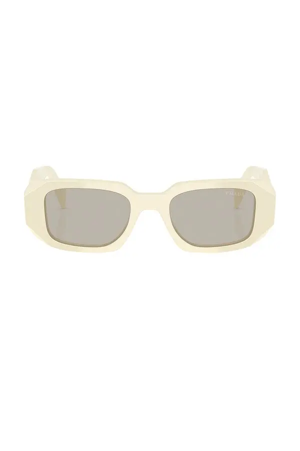 Prada Rectangular Sunglasses - White Milk