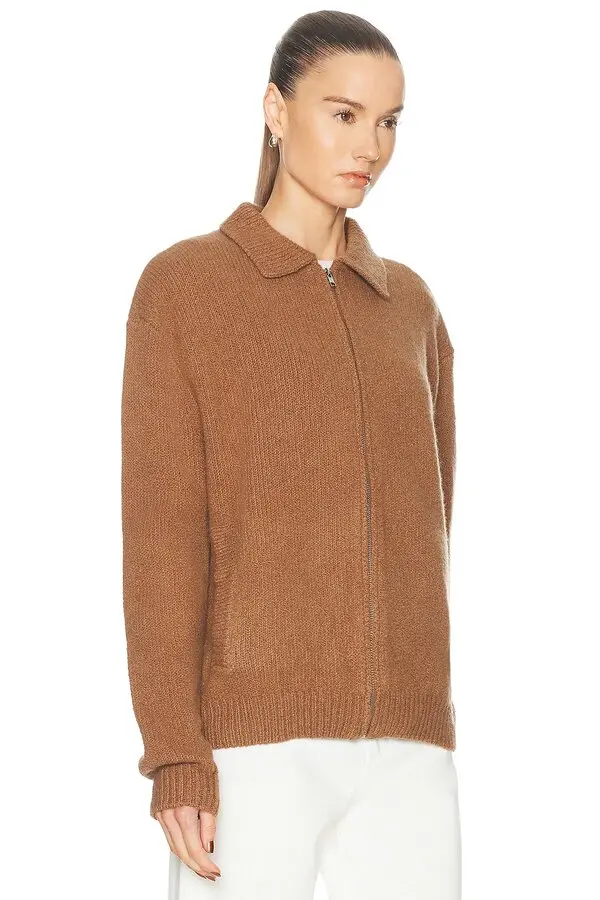 AYA MUSE X Revolve Knit Zip Up Jacket With Collar
