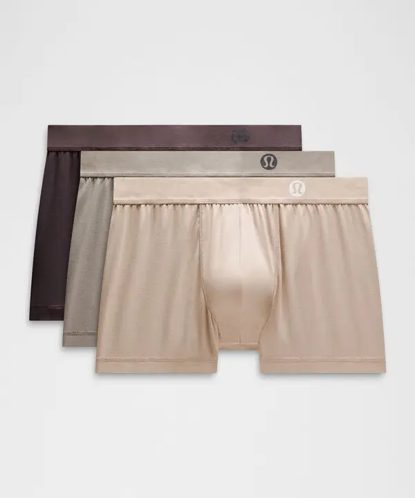 Lululemon Always In Motion Boxer Brief 3 - Sequoia/warm Ash Grey/nutmeg