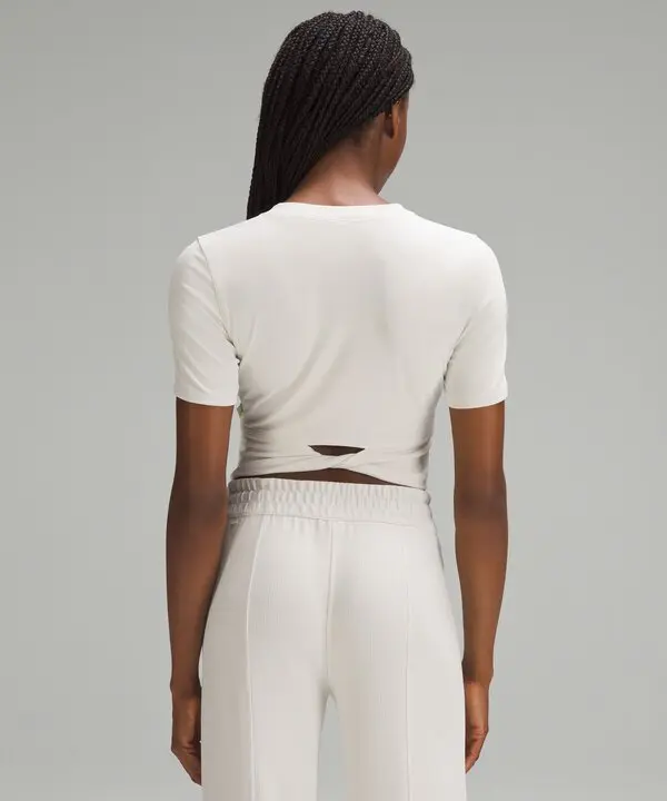 Lululemon Twist-back Ribbed Short-sleeve Shirt