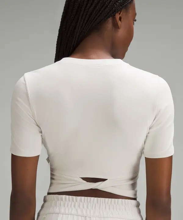 Lululemon Twist-back Ribbed Short-sleeve Shirt