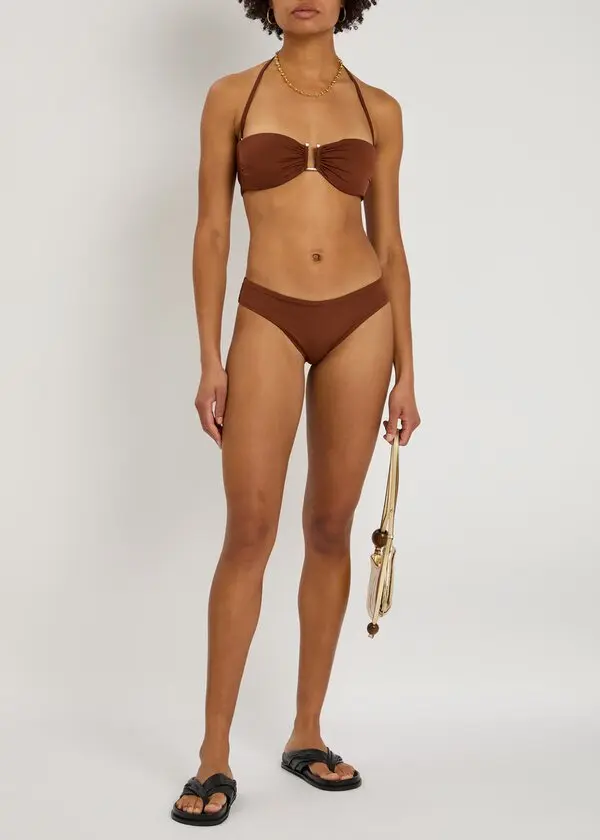 Max Mara Amelia Strapless Bikini Top - Brown