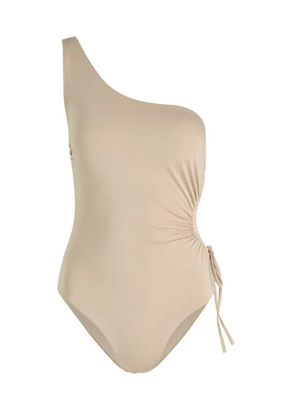 Max Mara Canarie One-shoulder Swimsuit - Beige