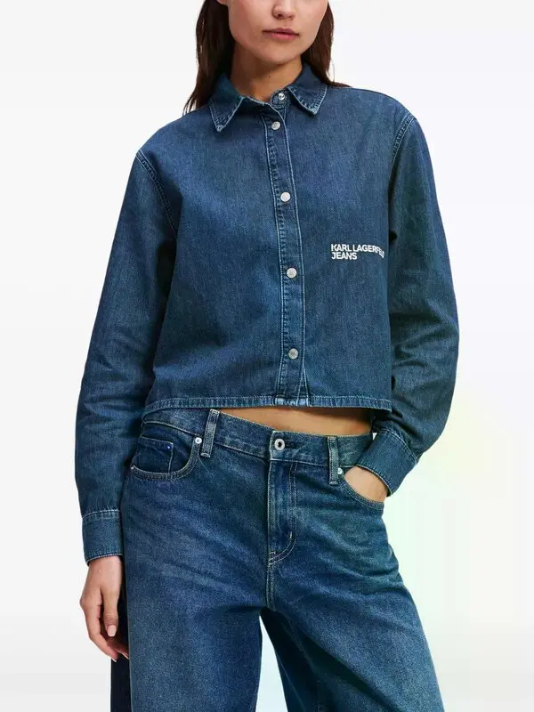 Karl Lagerfeld Boxy Denim Blouse