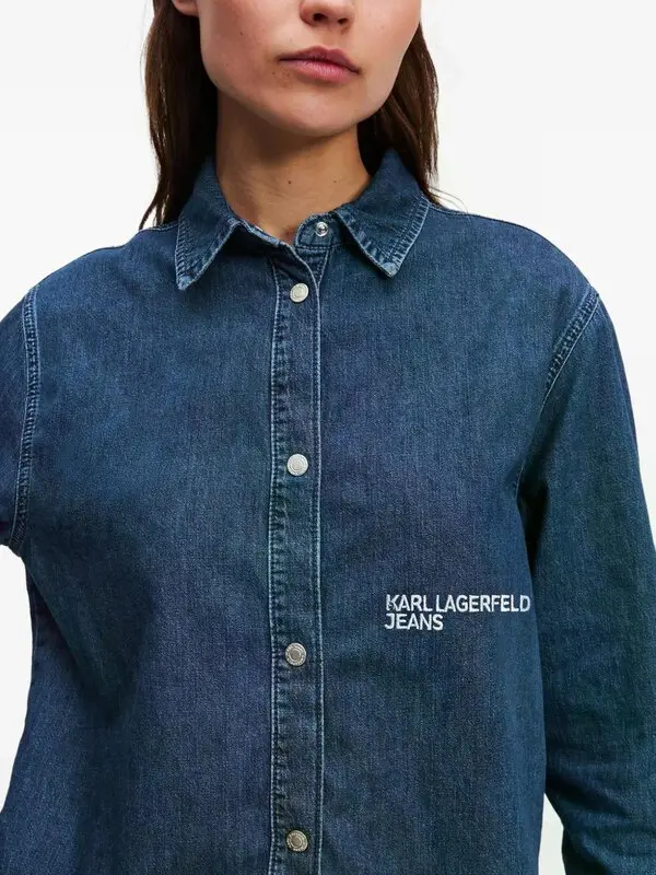 Karl Lagerfeld Boxy Denim Blouse