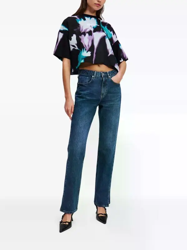Karl Lagerfeld High-rise Straight Jeans - Blue