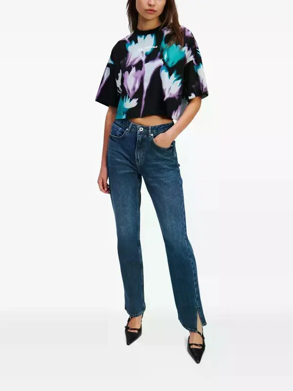Karl Lagerfeld High-rise Straight Jeans - Blue