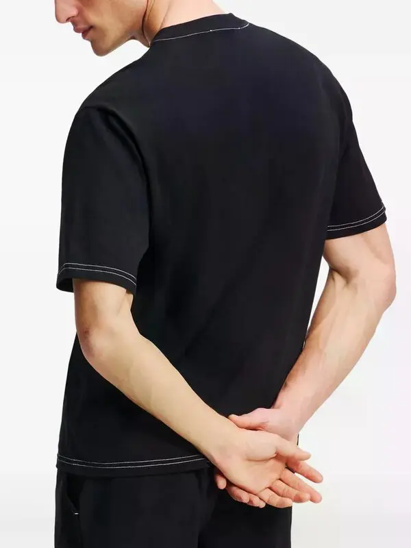 Karl Lagerfeld Contrast-stitching T-shirt - Black