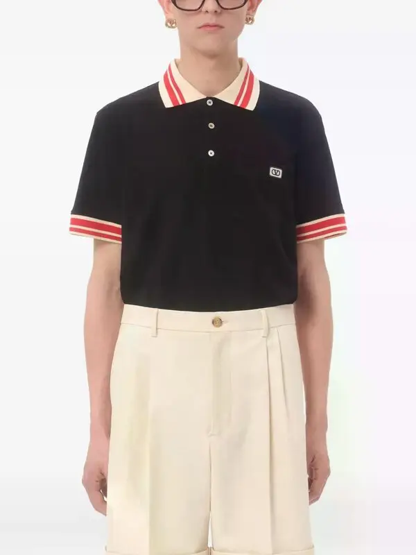 Valentino Garavani Logo-patch Polo Shirt