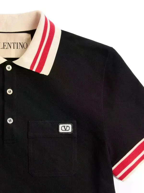 Valentino Garavani Logo-patch Polo Shirt